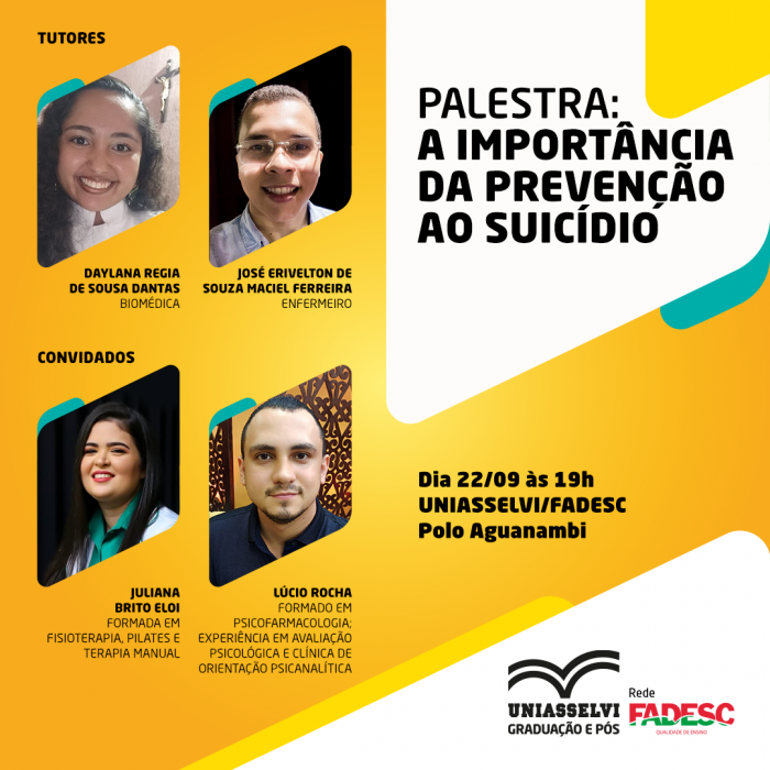 Palestra A ImportÂncia Da PrevenÇÃo Ao SuicÍdio Fadesc Qualidade De