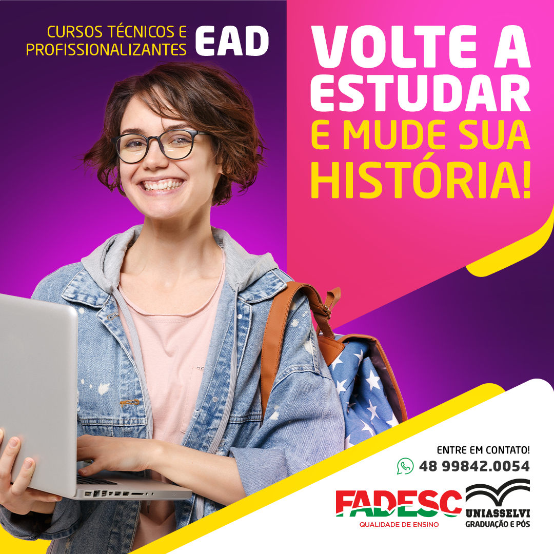 VOLTE A ESTUDAR! -Fadesc - Qualidade de ensino